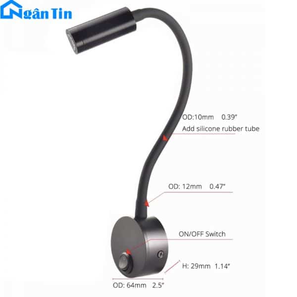 Đèn Led đọc sách chiếu tranh gắn tường RO1408 3W Ngân Tin